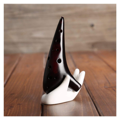 DINGGUANGHE-CUP 12 Holes Ceramic Ocarina Flute High Pitch Smoked Burn ...