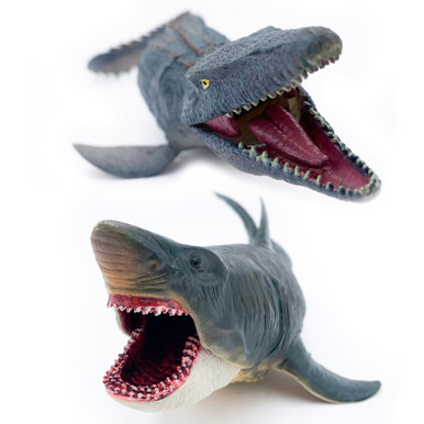 Higherbros Mosasaurus Shark Toys with Openable Jaws The Megalodon 11 ...