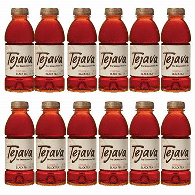 Tejava Original Unsweetened Black Iced Tea, 16.9 oz PET Bottles, Award Winning, Non-GMO-Verified ...