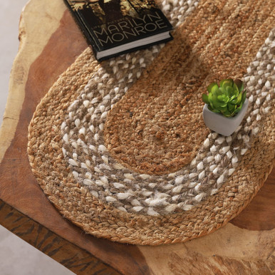 Madhu International Jute Runner, Handwoven Braided Jute Table Runner ...