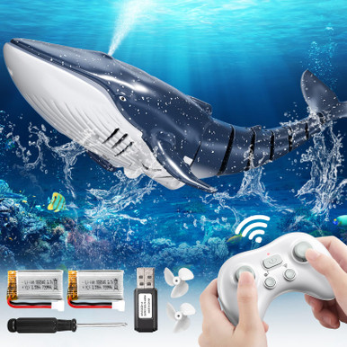 TEMI Remote Control Blue Whale Shark, 1:18 High Simulation Scale Fish ...