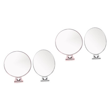 minkissy 4 Pcs Vanity Mirror Two Side Mirrors Dual- Side Mirror Metal ...