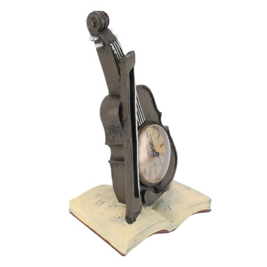 GLOGLOW Vintage Violin Model Clock for Music Enthusiasts Desktop ...