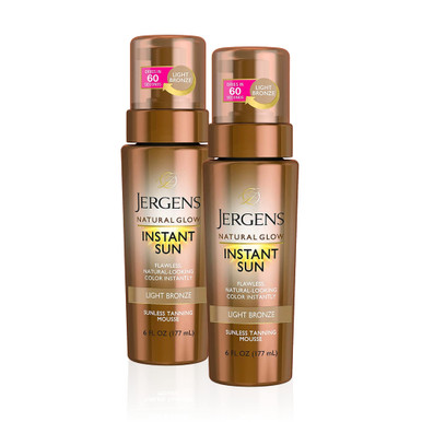 Jergens Natural Glow Instant Self Tanner Mousse, Sunless Deep Bronze ...