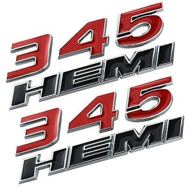 2 Pack 345 HEMI Emblem Badge Plate Decal with Sticker Compatible for ...