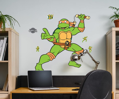 TMNT Teenage Mutant Ninja Turtles Michelangelo Wall Sticker Movable ...