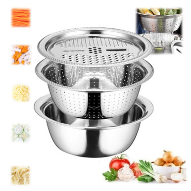 Germany Multifunctional Stainless Steel Basin,Colander Strainer Set ...