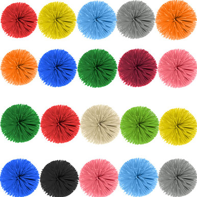 20 PCS Monkey Stringy Balls Soft Rainbow Pom Pom Balls Sensory Fidget ...