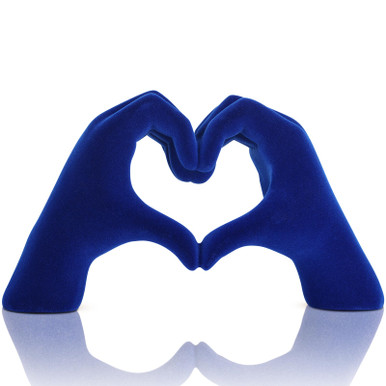 Navy Blue Gesture Statue, Blue Heart Home Decor, Shelf Decor Aesthetics ...