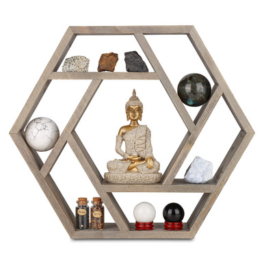 Venture Decor Crystal Display Shelf for Healing Stones and Zen Decor ...