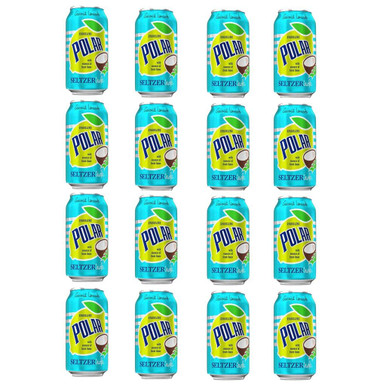 Polar Seltzerade Coconut Limeade Sparkling Water 12 fl oz 16 Pack by ...