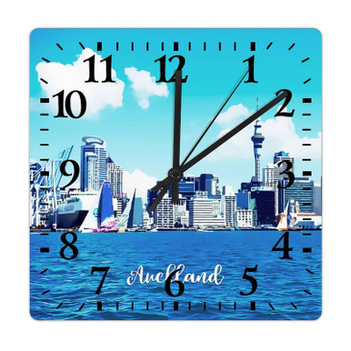 COCOKEN Auckland City Scenery City View Landscape Wall Clock Auckland ...