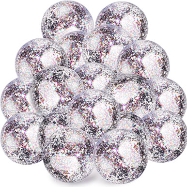 24 Pcs 16 Inch Glitter Beach Balls Large Pool Toys Balls Inflatable ...