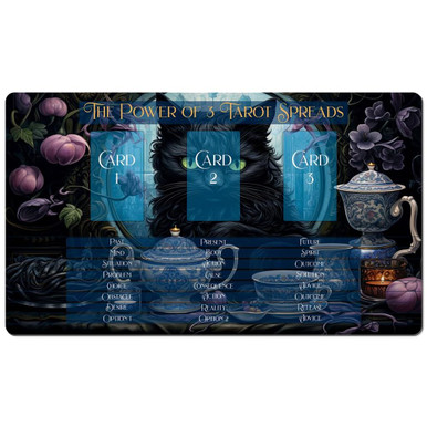Tarot Mat for Readings, 3-Card Spread, Tarot Layout, Extended Mouse Pad ...