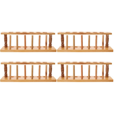 Baluue 4 Pcs Test Tube Rack Wood Test Tube Holder Laboratory Tube Shelf ...