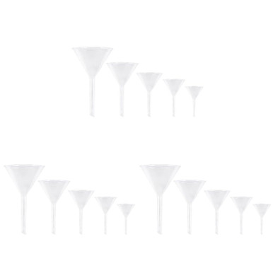 Balacoo 15 pcs Glass Funnel Liquid Sand Art Funnel Water Lower Funnel ...