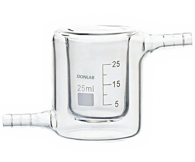 DONLAB CFN-0025 Glass 25ml Graduated Flat-Bottom Low-Form Jacketed ...