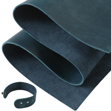 RingSun 12''X24'' Blue Leather Sheets for Crafts (2mm), Full Grain ...