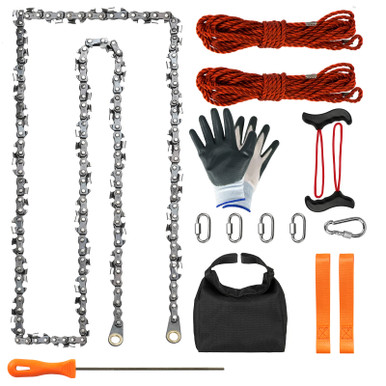 SENSILIN Rope Saw for Tree Limbs, 55 Inch Rope Chain Saw with 70 Sharp ...