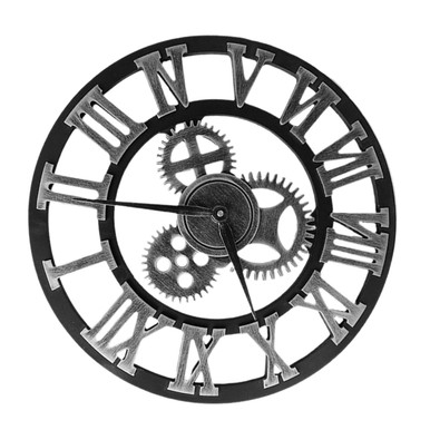 Holibanna Cog Clock Large Industrial Gear Metal Gear Wall Art Clock ...