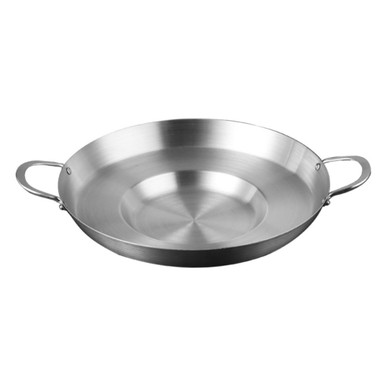 Milisten Flat Bottom Concave Gong Pot Steak Frying Pan Metal Plate Tray ...
