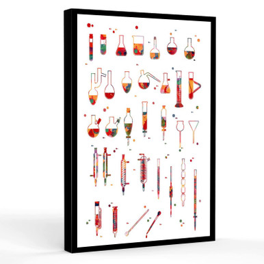 Chemical Tools Watercolor Print Chemistry Lab Glassware Equipment ...