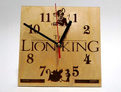 CAKE TOPPERS COMPANY Lion King Handmade Wooden Desk Clock 6.7 inches ...