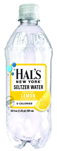 Hal's New York Seltzer Carbonated Lemon Flavored Sparkling Water, Zero ...