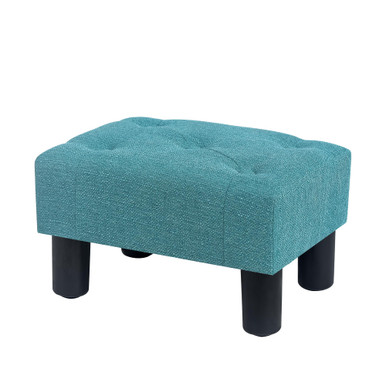 Adeco 15.4" Linen Small Footstool Ottoman for Footrest, Modern ...