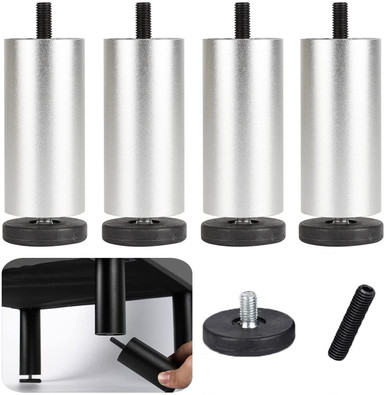 EZZON Metal Sofa Legs, Aluminum Alloy Furniture Legs, 4-Pcs Cylindrical ...