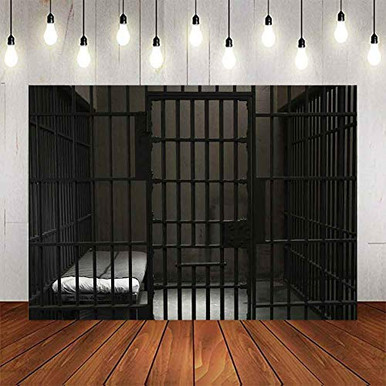 Prison Cell Bars Photography Backdrop, 9x6FT, Police Jail Mugshot ...