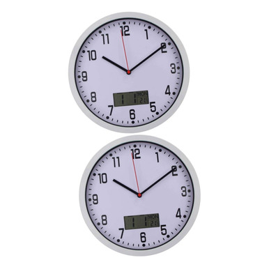 DECHOUS 2 Pcs 10 Clocks Clock with Thermometer Wall Clock Hanging Clock ...