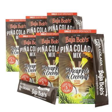 Baja Bob's Pina Colada Mix - Singles (Contains 8 Single-Serve Packets ...
