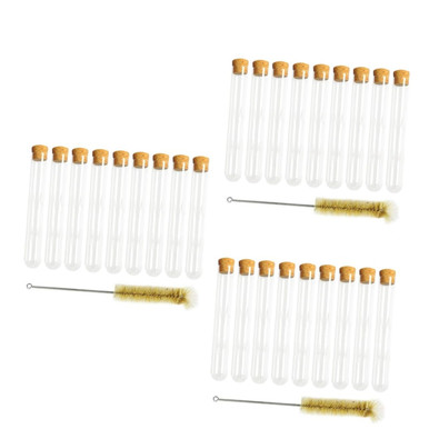 Healifty 45 Pcs Clear Flat Bottom Test Tubes Mini Vases for Flowers ...
