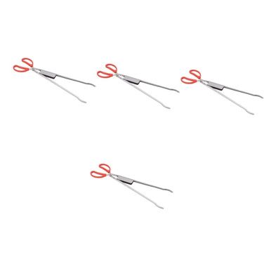 4pcs Mud Tongs Silicone Tool Crab Long Tong Fish Grabber Clip Scissor ...