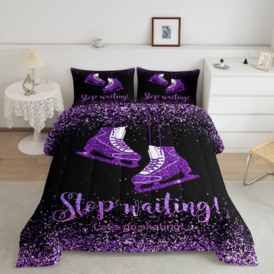 Homewish Skate Shoes Comforter Set Twin Size,Ice Skating Game Bedding ...