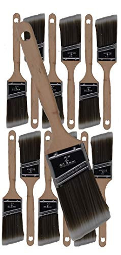 12 Piece 2" Angle Sash House Paint Brush Set. Professional Painters and ...