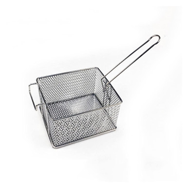 Fry Basket Long-handled Frying Sieve Stainless Steel Fine-mesh Strainer ...
