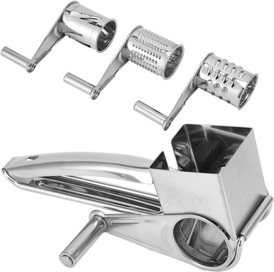 Food Slicer,Cheese Grinder, Stainless Steel Fruit Peelers with 3 Inter ...