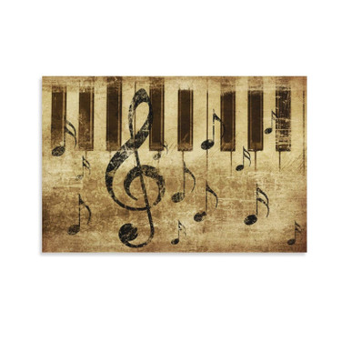 Music Poster Piano Wall Art Canvas Notes And Piano Keys Painting ...