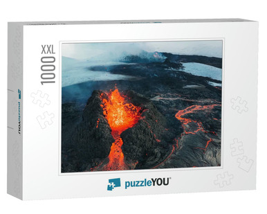 Iceland Volcanic Eruption 2021. The Volcano Fagradalsfjal... Jigsaw ...