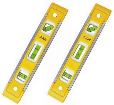 2pcs Torpedo Level, 9 inch Aluminum-Sided Magnetic Box Level Torpedo ...