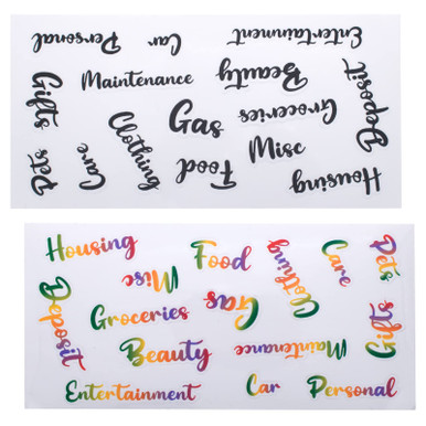 MiDube Cash Envelope Stickers Labels, Budget Decals for Cash Envelope ...