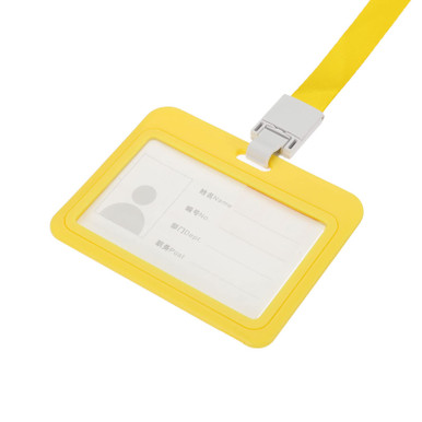 MECCANIXITY ID Badge Holder, 4x3.1 Inch Horizontal Name Tag ABS Double ...