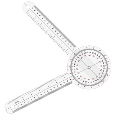 Aphrordity Goniometer 12 inch 360° Clear Protractor Physical Therapy ...
