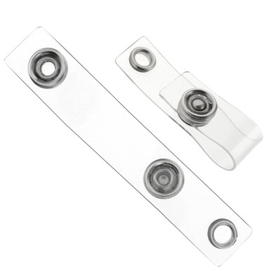 Mabor 60Pcs Clear ID Badge Holder Strap Transparent Plastic Badge ...