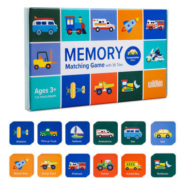 Wildkin Memory Matching Game Cards for Boys & Girls, 18 Pairs Memory ...