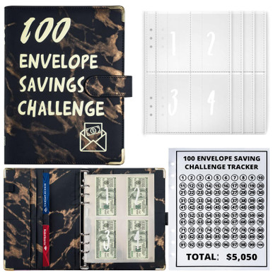 100 Envelopes Money Saving Challenge Book, Ann Bully 100 Day Challenge Money Saving Binder ...