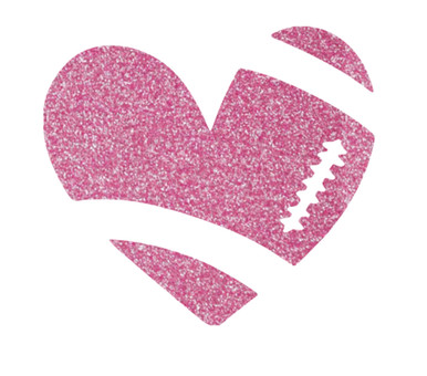 Football Heart Iron On Transfer, Sport Ball TShirt Decal, Graphic Vinyl ...