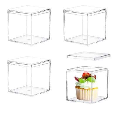 Clear Acrylic Box Small Plastic Storage Box with Lid Mini Display Cube ...